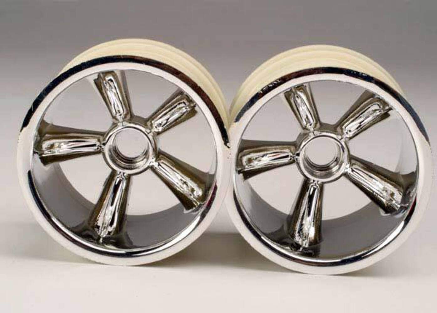 Amazon.com: Traxxas 4174 Front Pro-Star 5-Spoke Chrome Wheels, Nitro, 2 ...