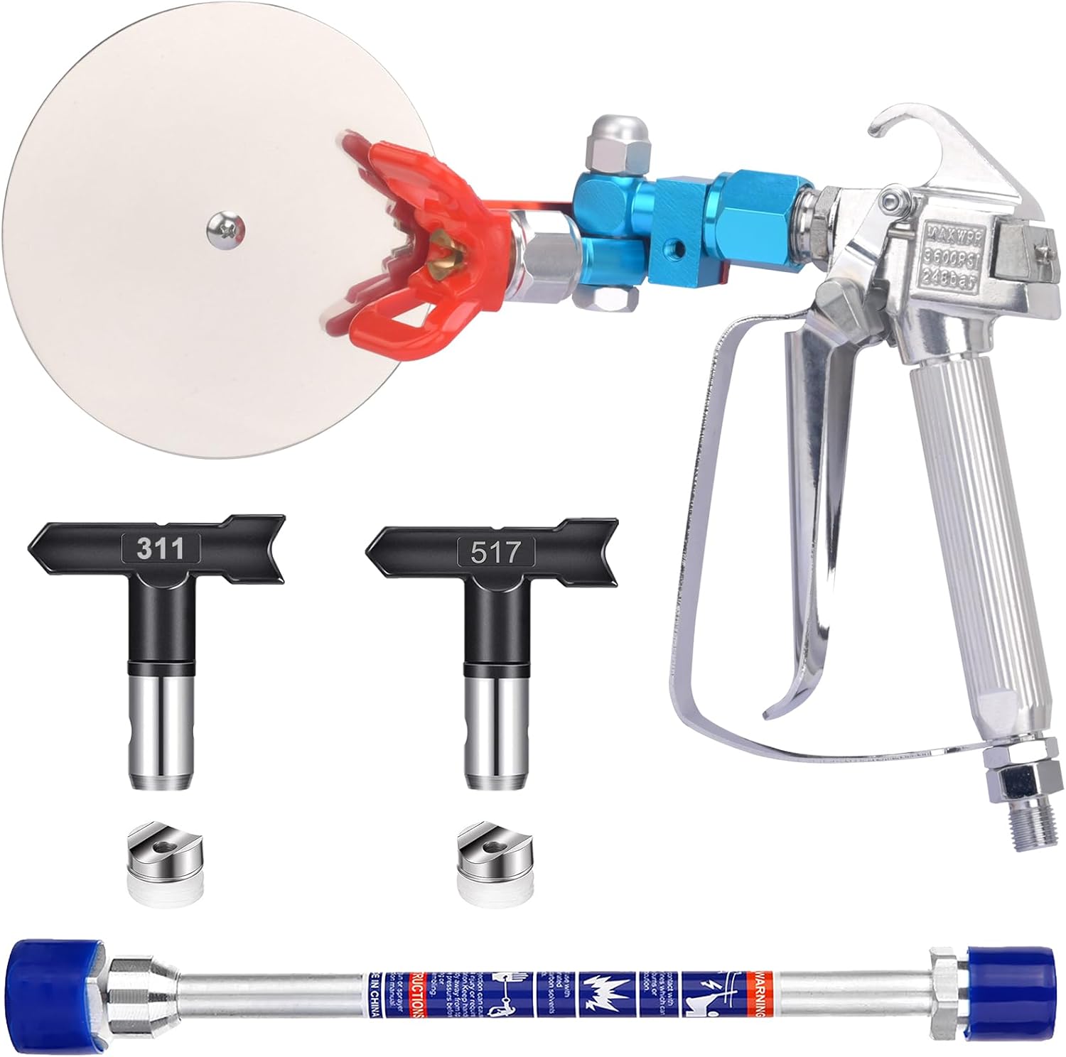 Amazon.com : JWGJW Airless Spray Gun and Spray Guide and 311 517 Spray ...
