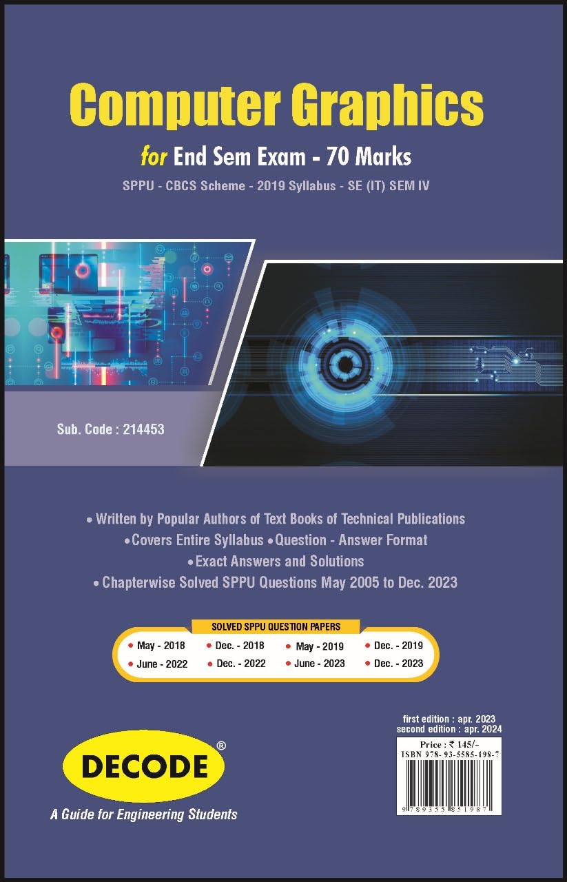 Amazon.in: Buy Computer Graphics for SPPU 19 Course (SE - IV - IT ...