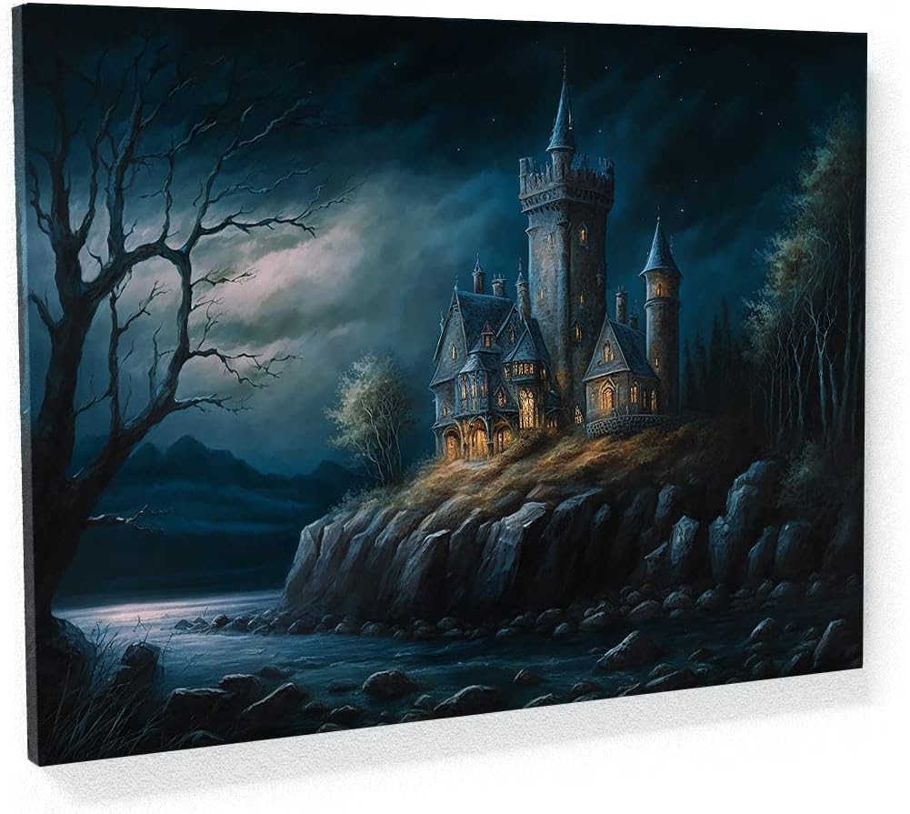 Amazon.com: Sense Canvas Fantasy Castle Scene 8 Canvas Art - Home Decor ...