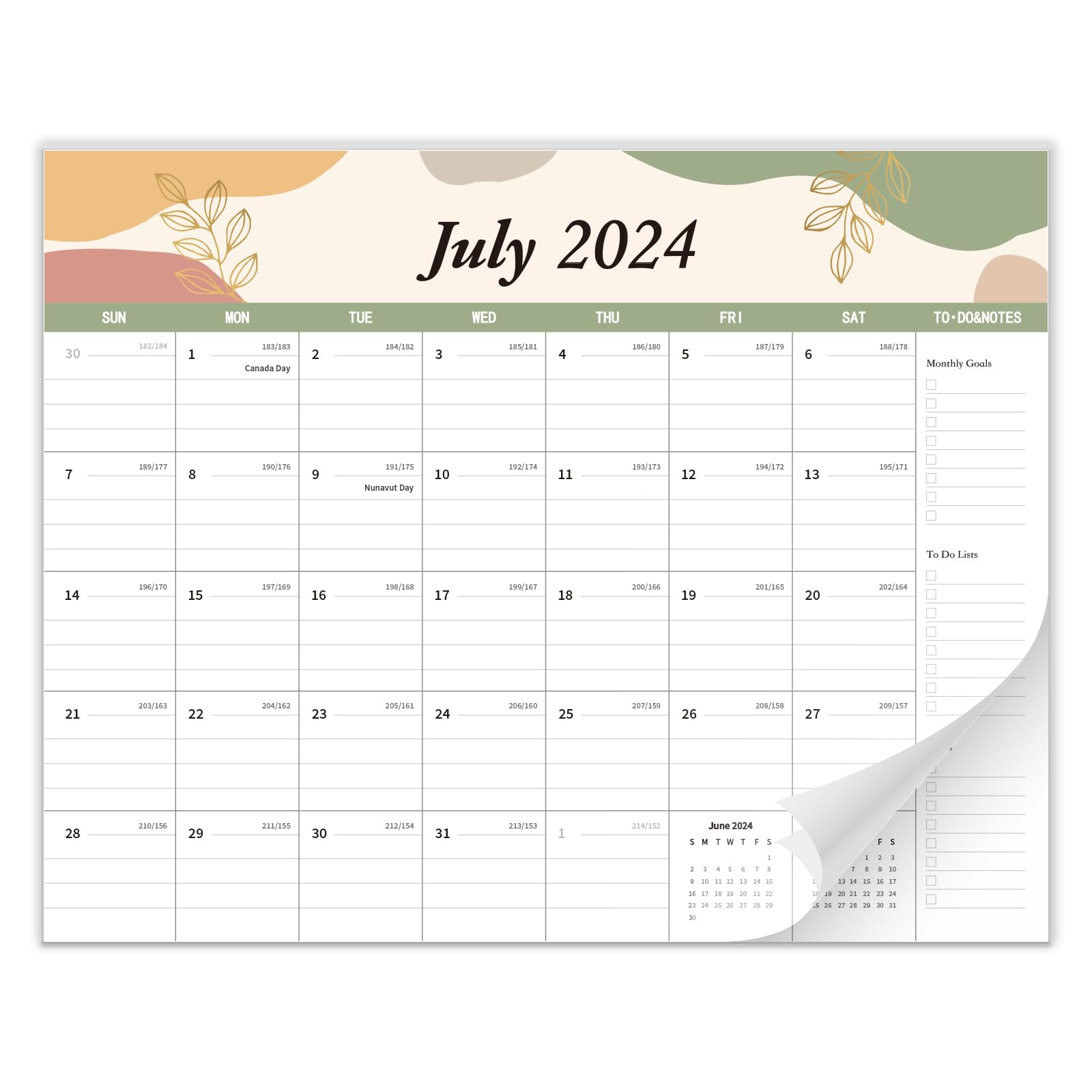 Magnetic Calendar Fridge, 15"x12" Inch Large Calendrier 2024-2025 ...