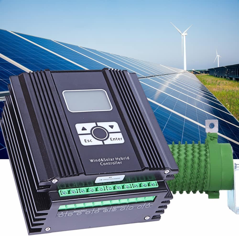 Amazon.com : 1600W Wind Solar Hybrid Charge Controller 12V/24V MPPT ...