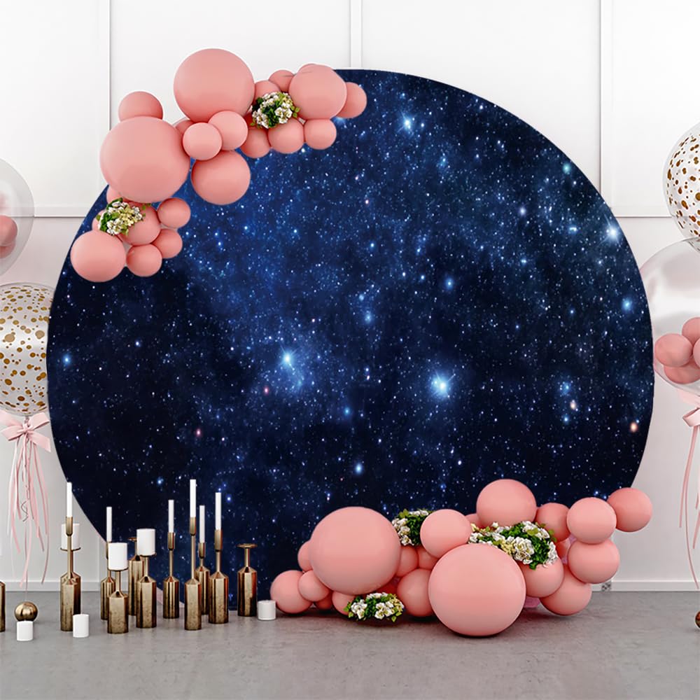 AOFOTO 6.5x6.5ft Nebula Round Photo Backdrop Cover for Photography ...