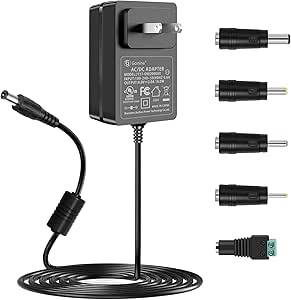 9V 2A AC Adapter Power Supply Cord UL Listed, 100V -240V AC to DC 9Vdc ...