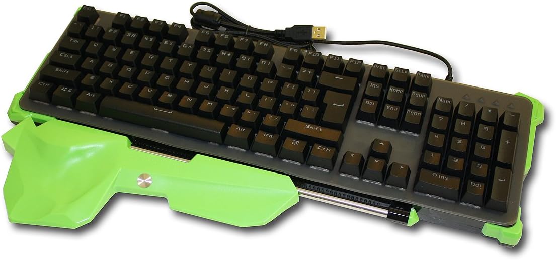 Powerwarehouse Gaming Mechanical Keyboard - Multi-Color LED Backlit 104 ...