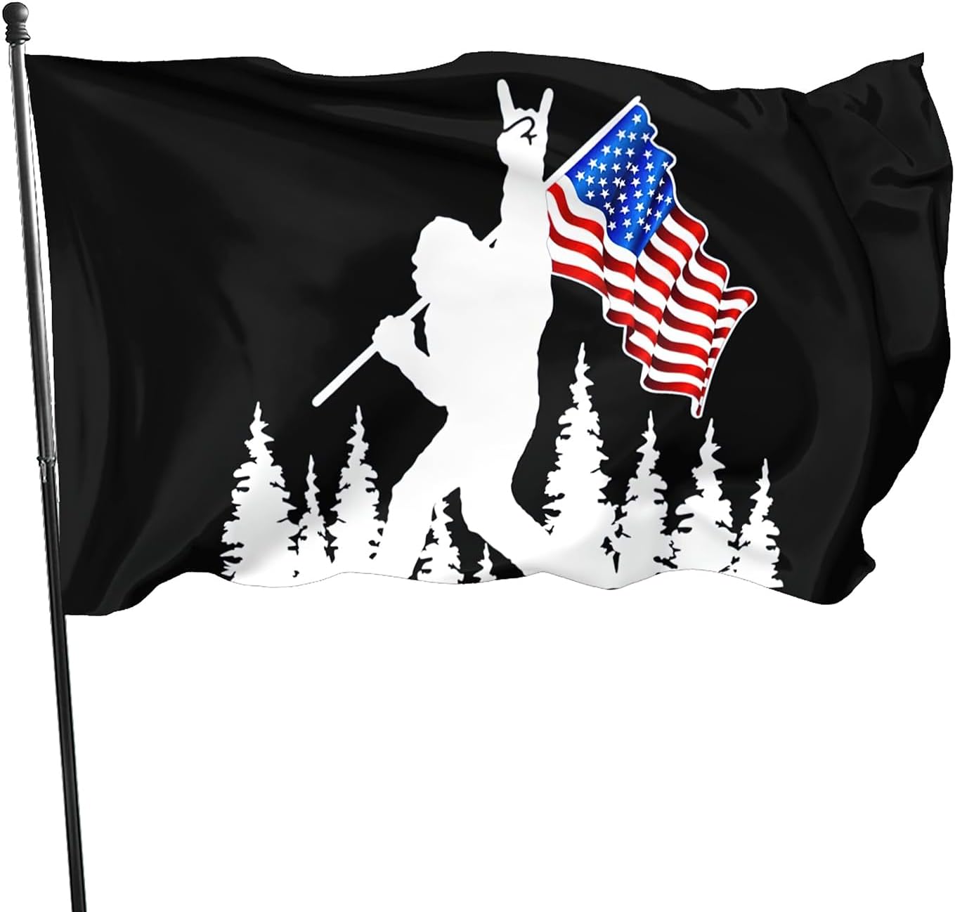 Amazon.com : Blue Bigffoot Sasquatch Flag 2x3FT,Vivid Color - Double ...