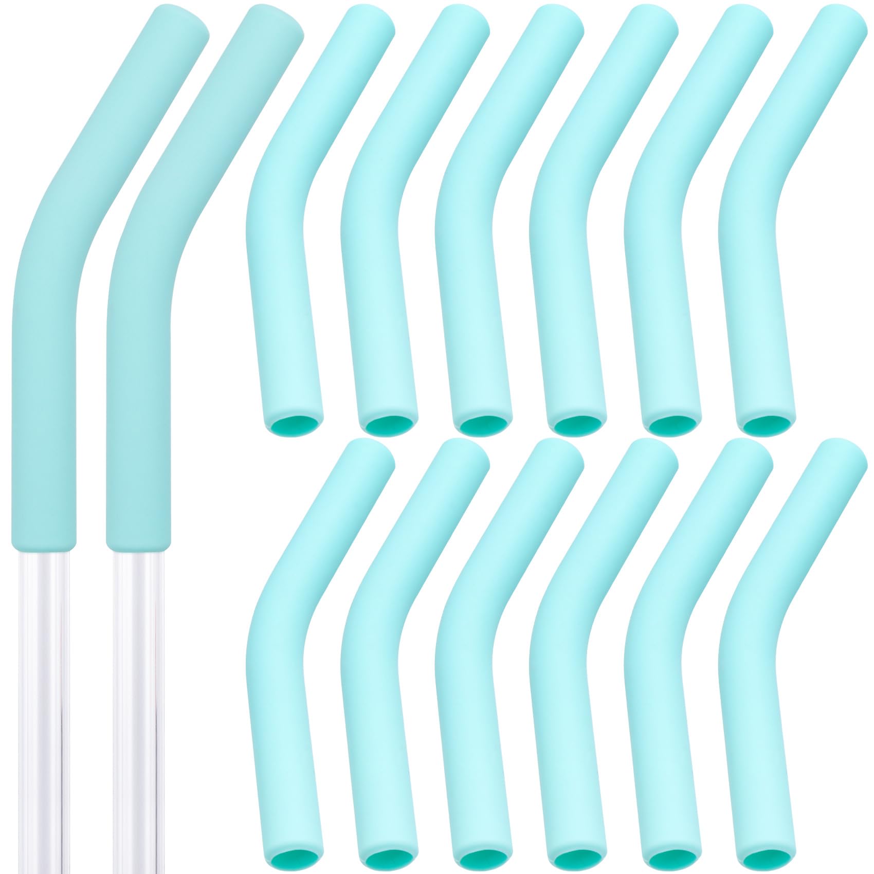 Amazon.com: HINZIC 12Pcs Reusable Silicone Straw Tips 5/16"Wide(8mm ...