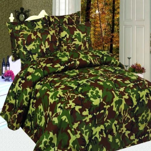 Amazon.com: ARMY CAMOUFLAGE - 3 Piece 800 Count Microfiber Sheet Set ...