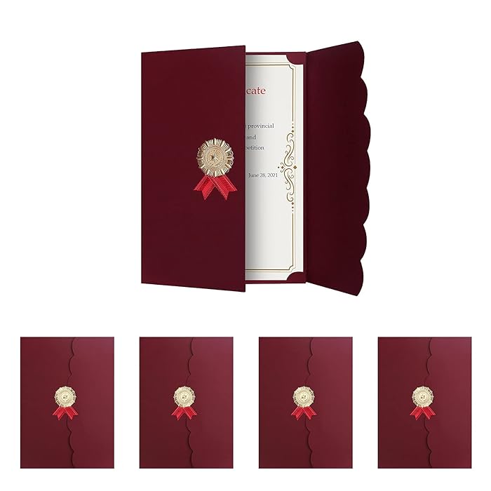 Buy 5pcs A4 Certificate Holder Graduation Diploma Cover Degree ...