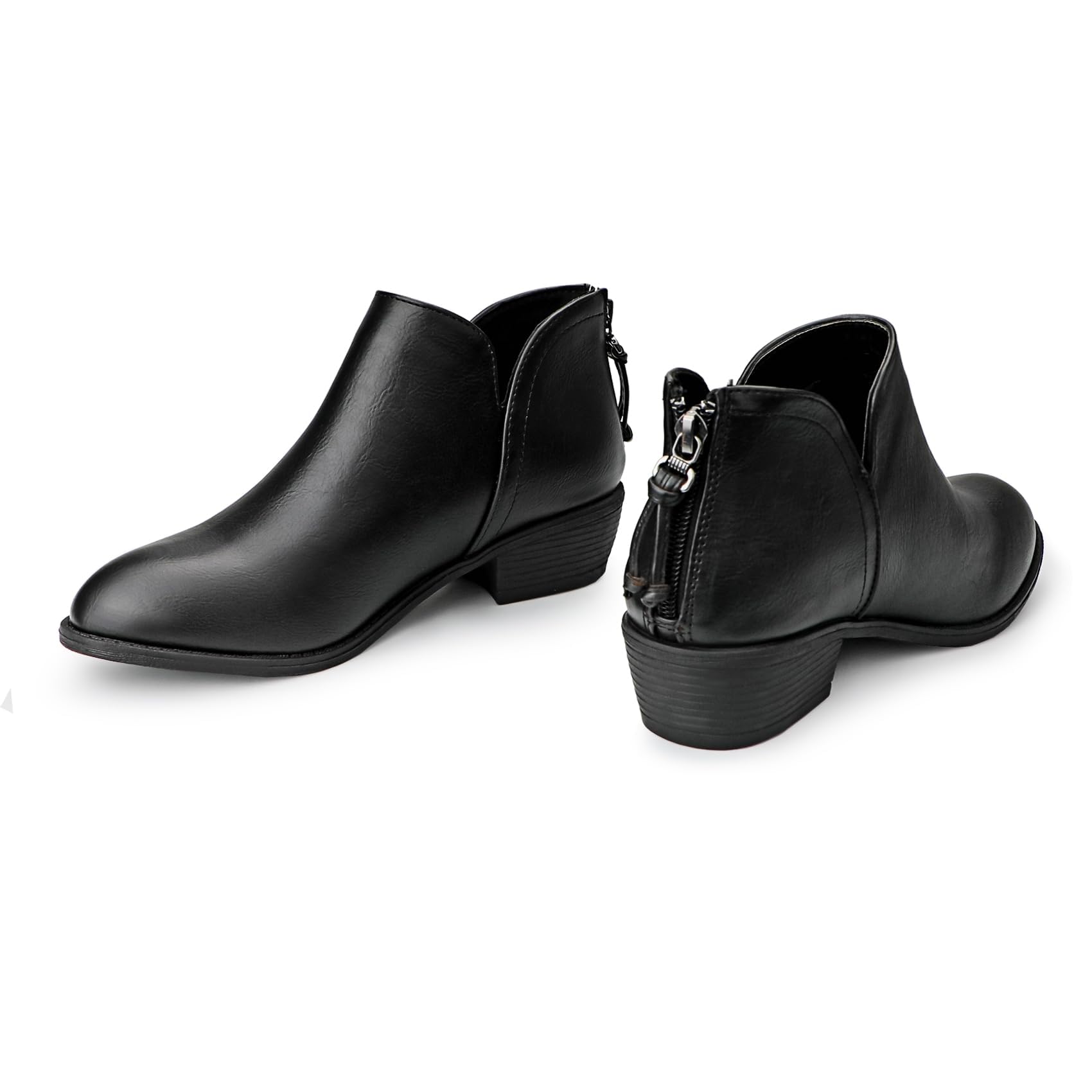 Ankle Boots for Women.Women's Low Heeled Booties.Fashion Thick Heel Design