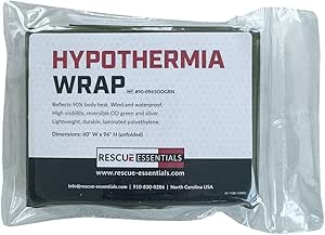 Amazon.com : Rescue Essentials Hypothermia Wrap Blanket, Oversized 60 ...