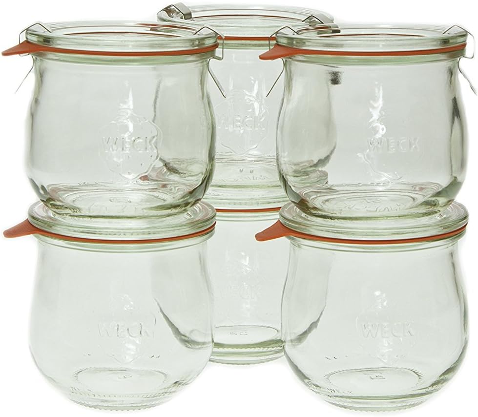Amazon.com: Weck Canning Jars - Weck Jars made of Transparent Glass ...