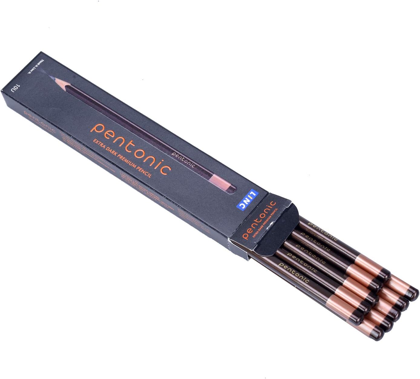 Pentonic Extra Dark Graphite Pencil Box Pack | HB2 Lead | Set of 10 Pcs ...