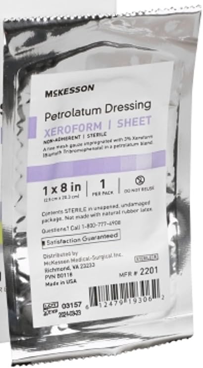 Amazon.com: McKesson Xeroform Petrolatum Dressing - Impregnated Gauze ...