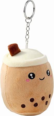 Lefe Liee cute boba plush keychain, kawaii bubble tea key chains for ...
