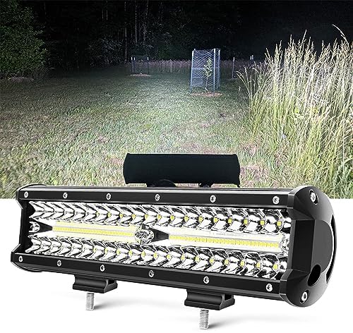 Amazon.com: Globled 12 Inch Led Light Bar IP67 Waterproof Triple Rows ...