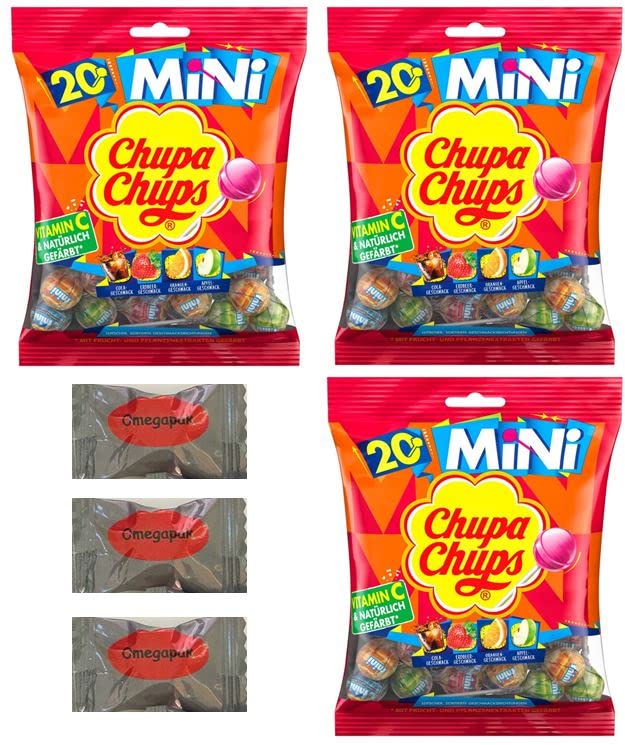 Buy Chupa Chups Assorted Fruit Flavored Lollipops with Omegapak ...