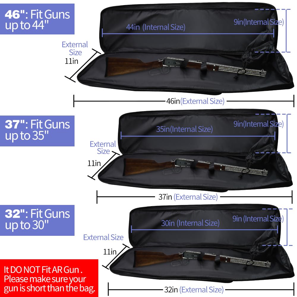 Snapklik.com : 32/37/46 Rifle Bag, Black/Khaki/Green Tactical Long ...