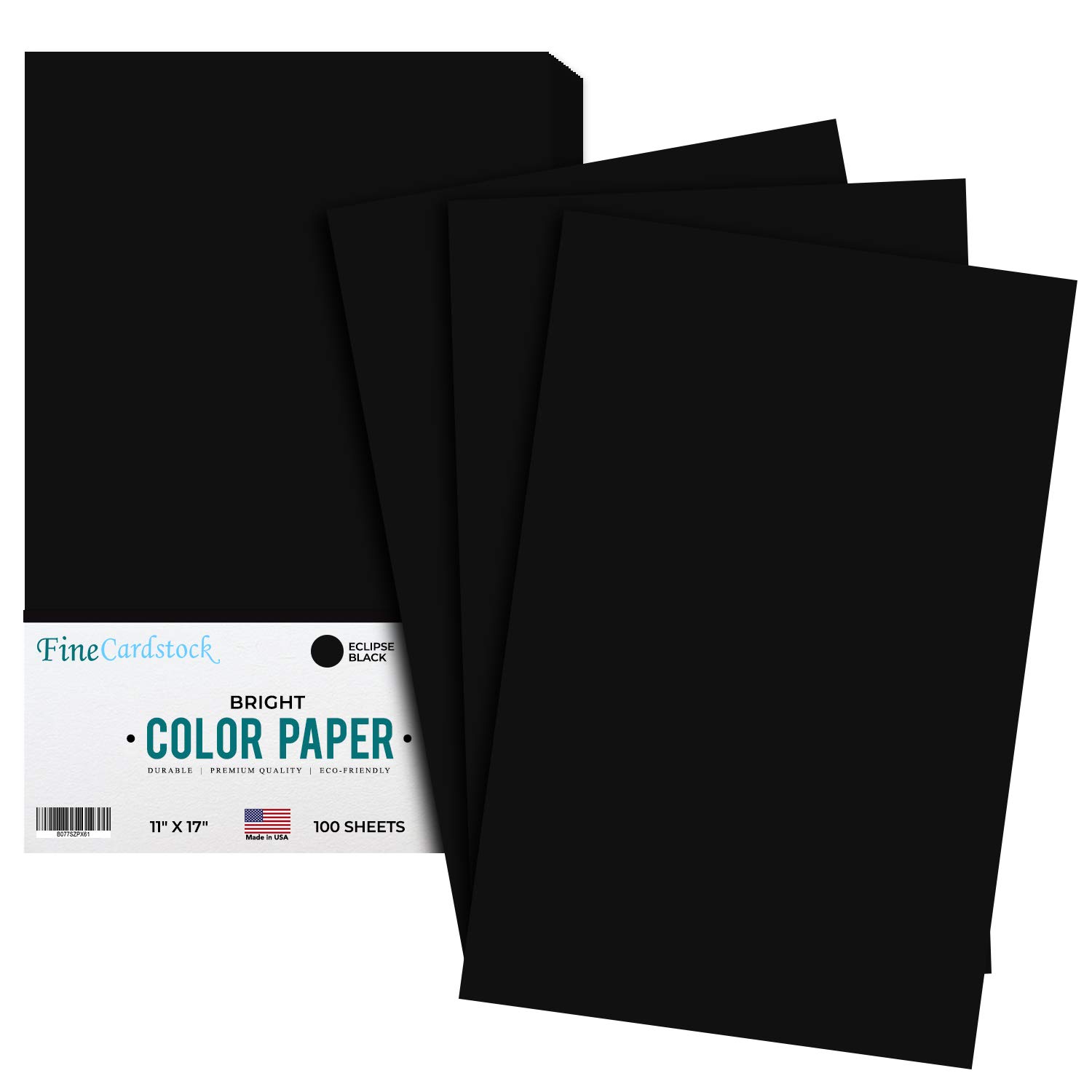 Amazon.com : 11 x 17" Eclipse Black Color Paper Smooth, for School ...