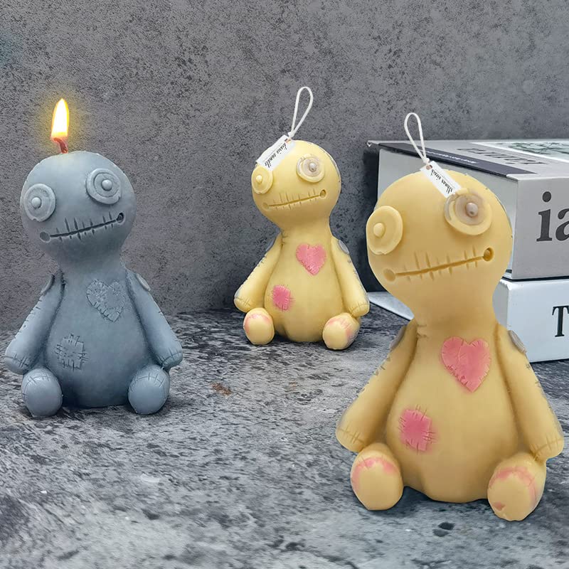 Snapklik.com : 3D Curse Doll Silicone Candle Mold, Halloween Death ...