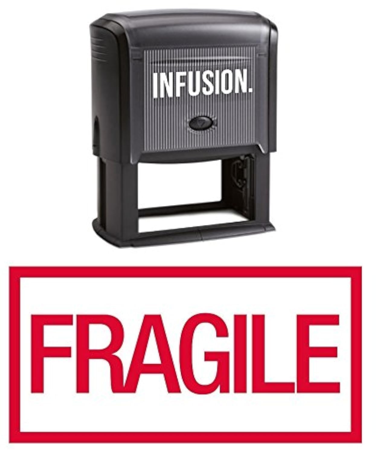 Amazon.com : Infusion Ecommerce Self-Inking Box Stamps, Fragile (Red ...
