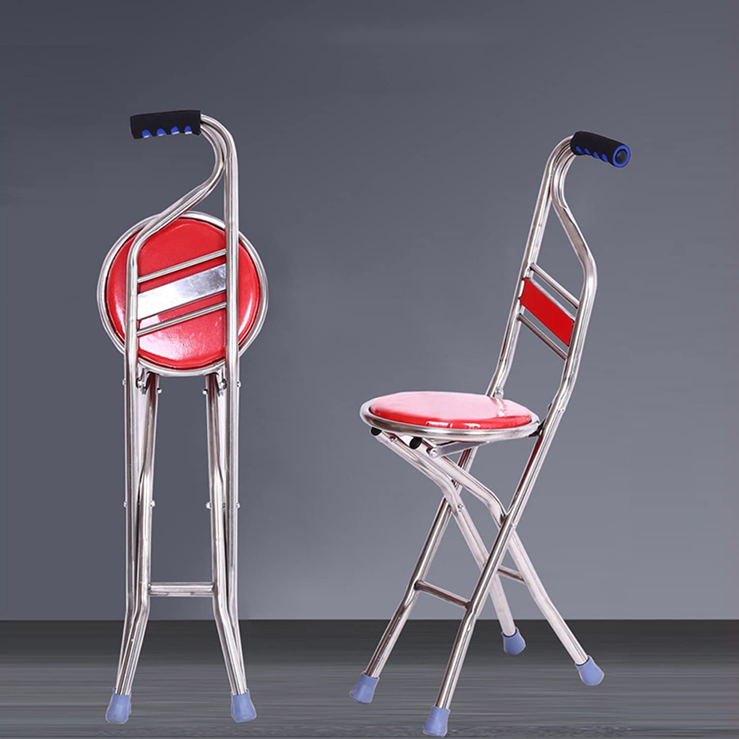 Buy Folding Cane Holder Walker, Folding Canes Seat Walking Stick Height ...