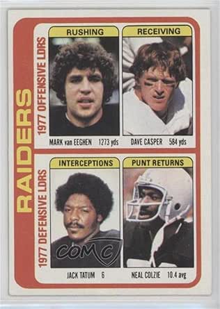 Amazon.com: Mark van Eeghen; Dave Casper; Jack Tatum; Neal Colzie ...