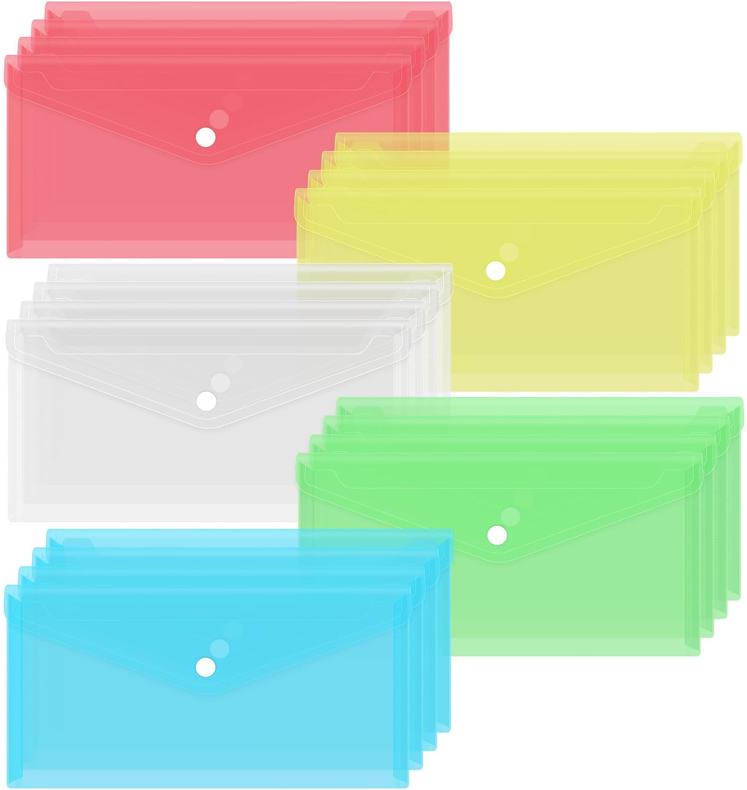 Amazon.com : Better Office Products 36 Plastic Envelopes, Reusable Poly ...