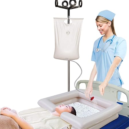 Amazon.com: Portable Shampoo Bowl Inflatable Hair Washing Tray for Sink ...