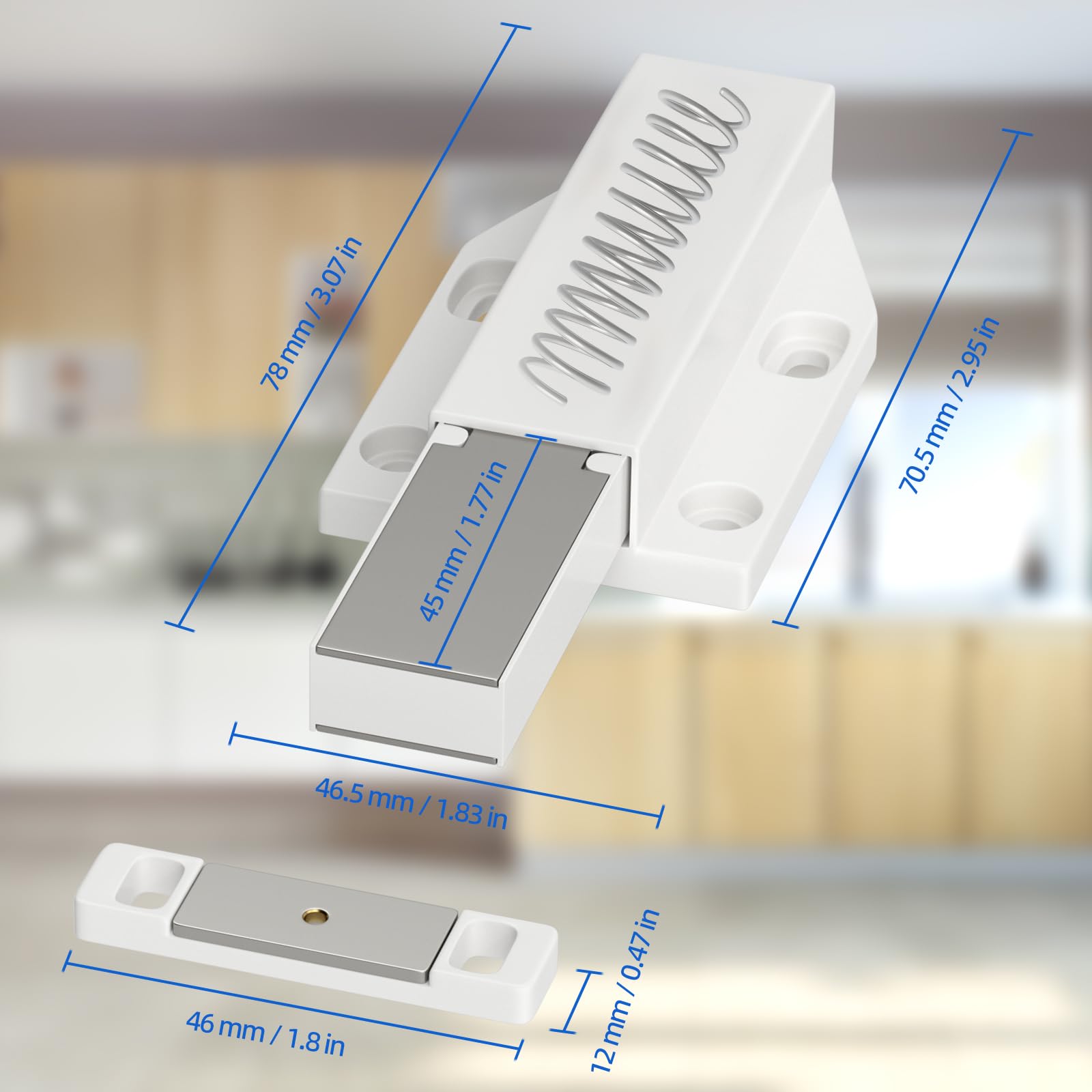 Snapklik.com : Magnetic Push Latch Heavy Duty 6 Pack Push To Open ...