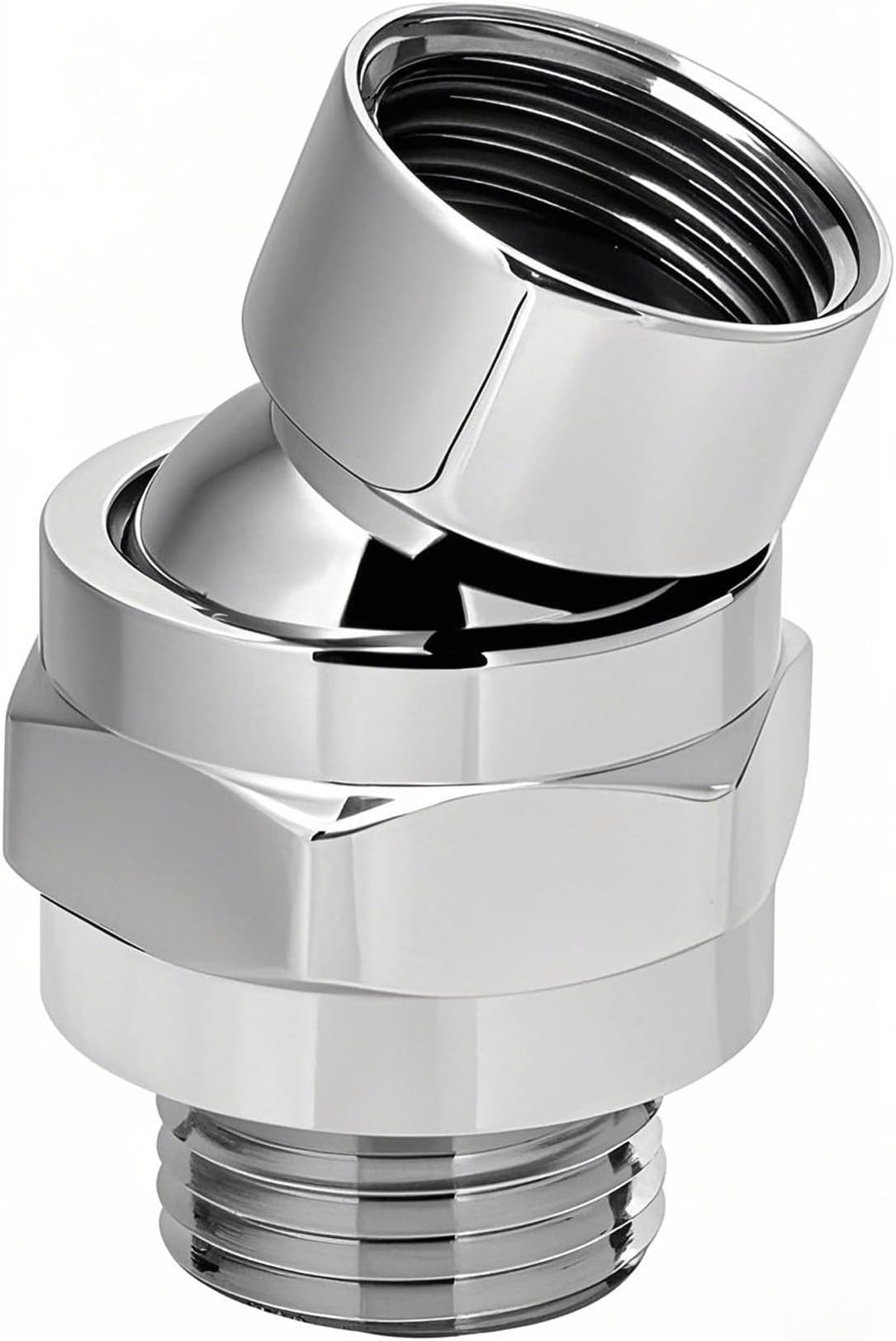 Shower Head Swivel Ball Adapter, ZESE 1PCS Adjustable Universal Shower ...