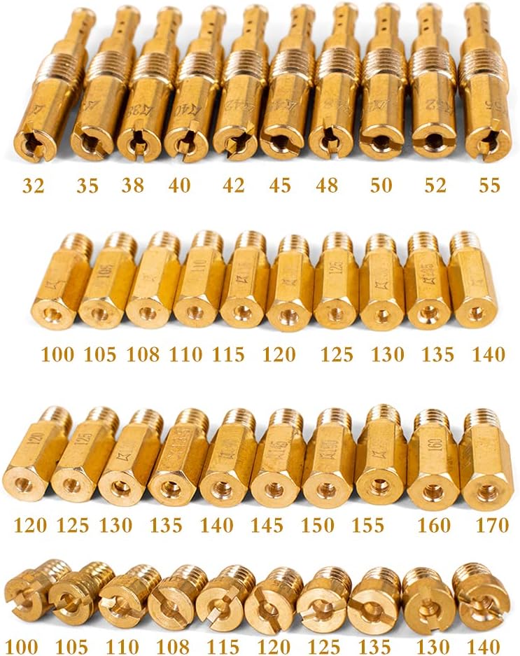 Amazon.com: 30pcs Main Jets &10Pcs Slow Jets Pilot Cleaner Tool Kit ...