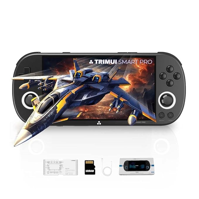 TRIMUI Smart Pro Handheld Game Console 4.96" IPS Screen, Supports 100 ...