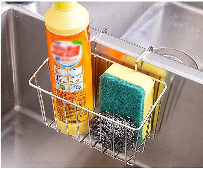 Stainless Steel Sink Caddy, Hanging Sponge Storage Rack, Sponge Holder ...