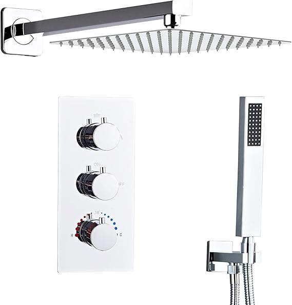 Sanitemodar Chrome Concealed Shower Set Thermostatic, Concealed Brass ...