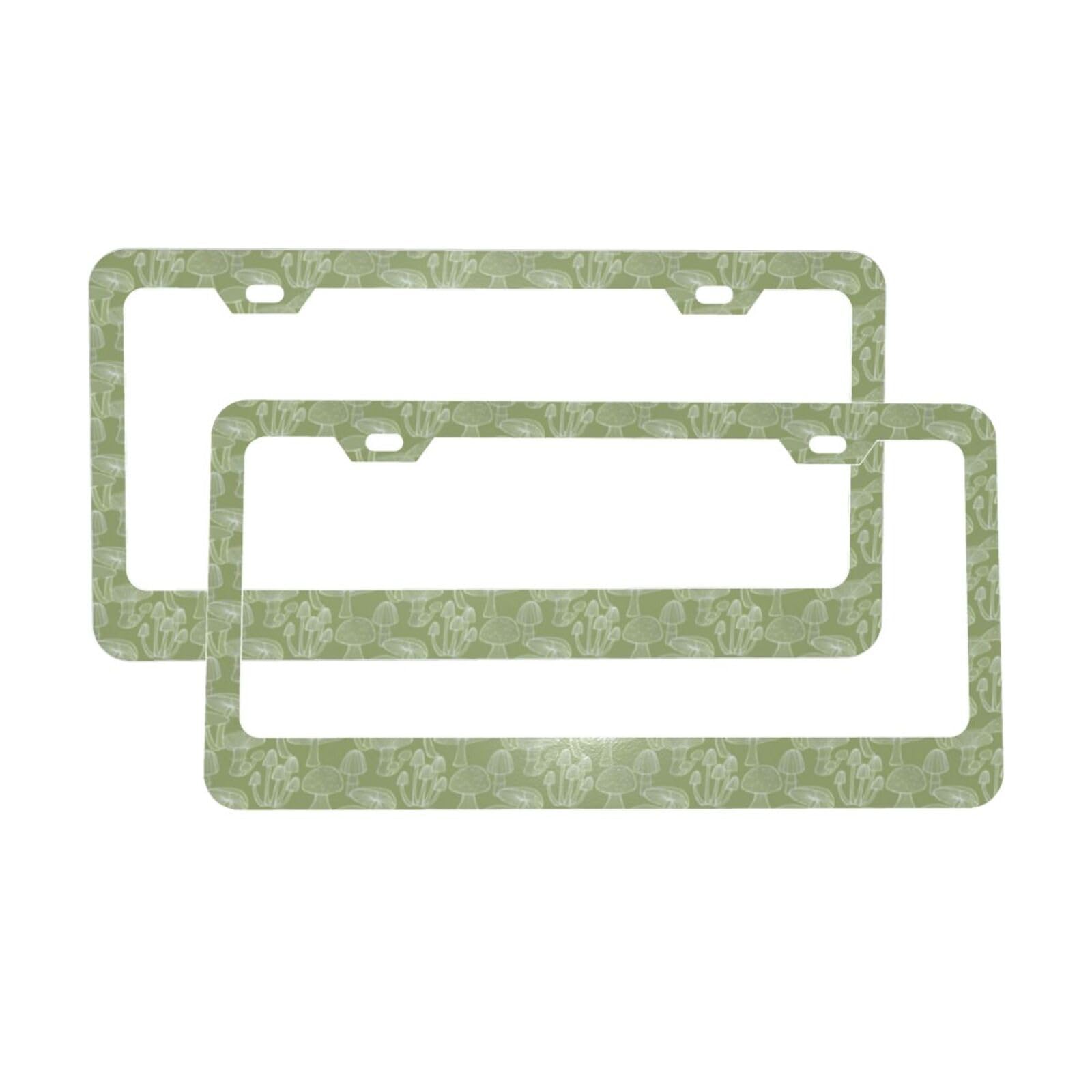 Amazon.com: Mushrooms Olive Green License Plate Frames, Cute License ...