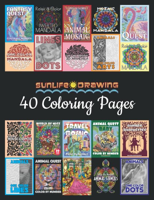 Sunlife Drawing 40 Coloring Pages: The Best Collection from Color By ...