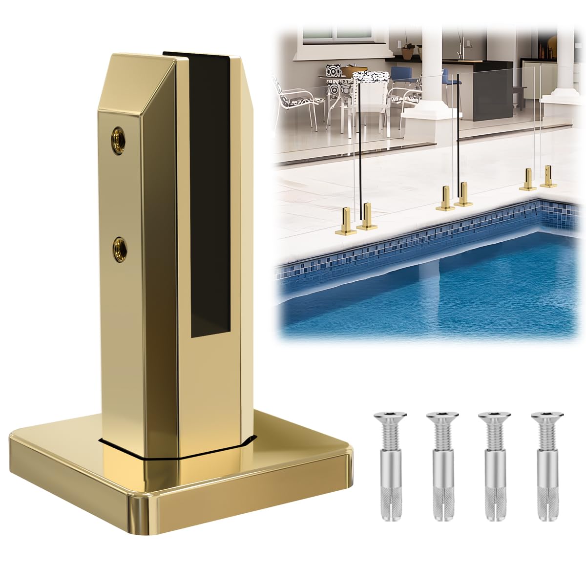 Amazon.com: LukLoy Glass Railing Spigot 960g Heavy Duty 304 Stainless ...