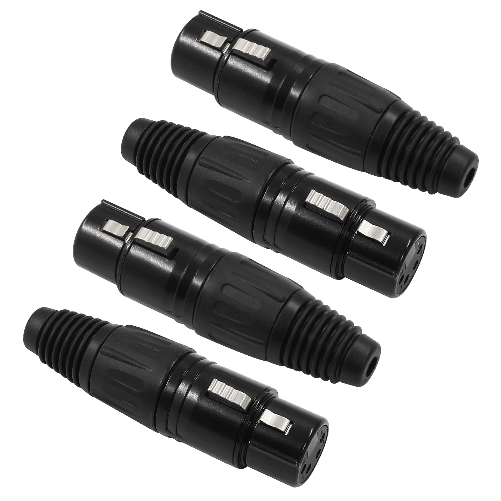 Snapklik.com : Hordion 4 Pin XLR Female Connector Mic Plug Adapter