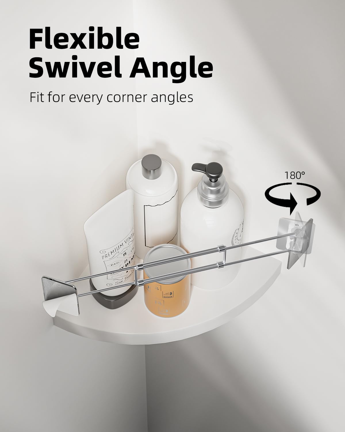 Snapklik.com : FOCSPROD RV Shower Corner Storage Bar, 7.9-13.7 Inches ...