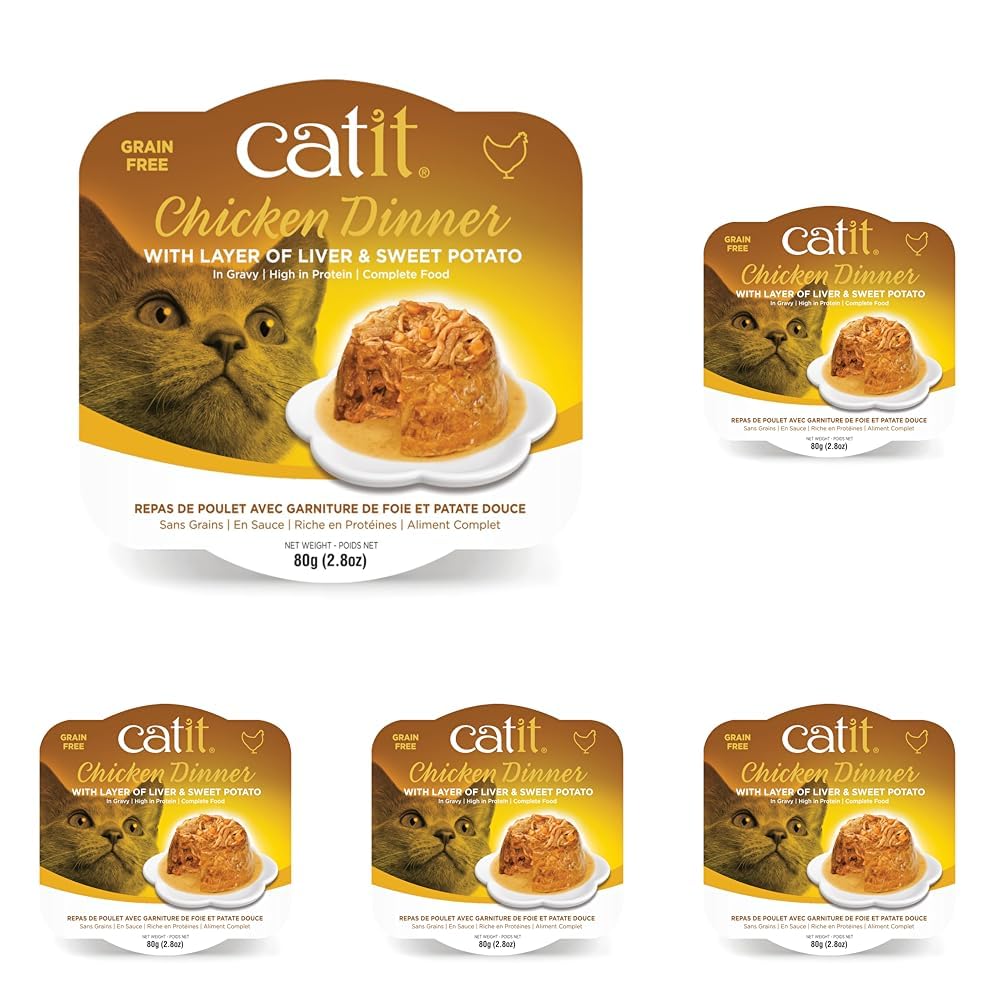 Amazon.com: Catit Chicken Dinner with Liver & Sweet Potato – Hydrating ...