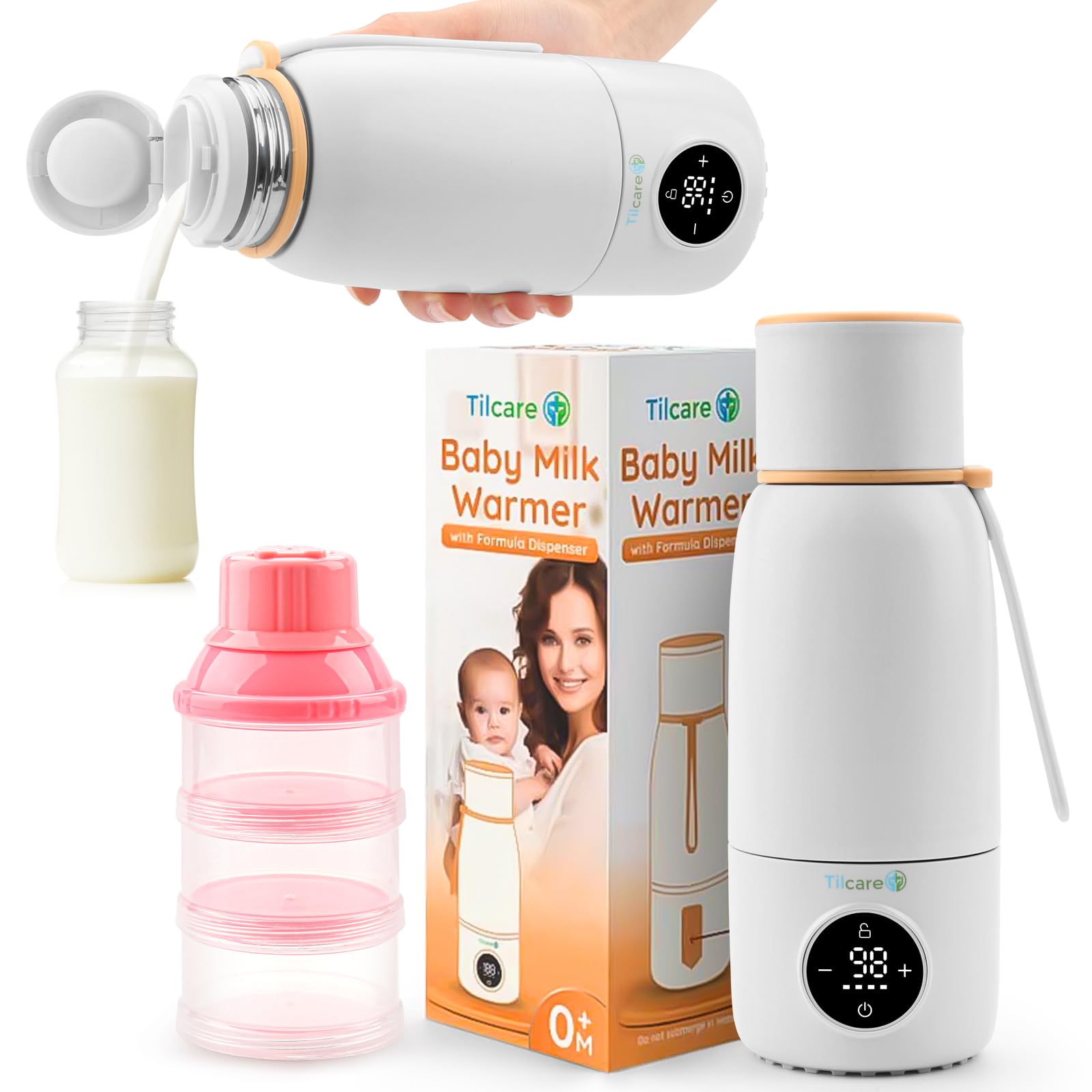 Portable Bottle Warmer for Travel - 17oz 12H Baby Bottle Warmer, Fast ...