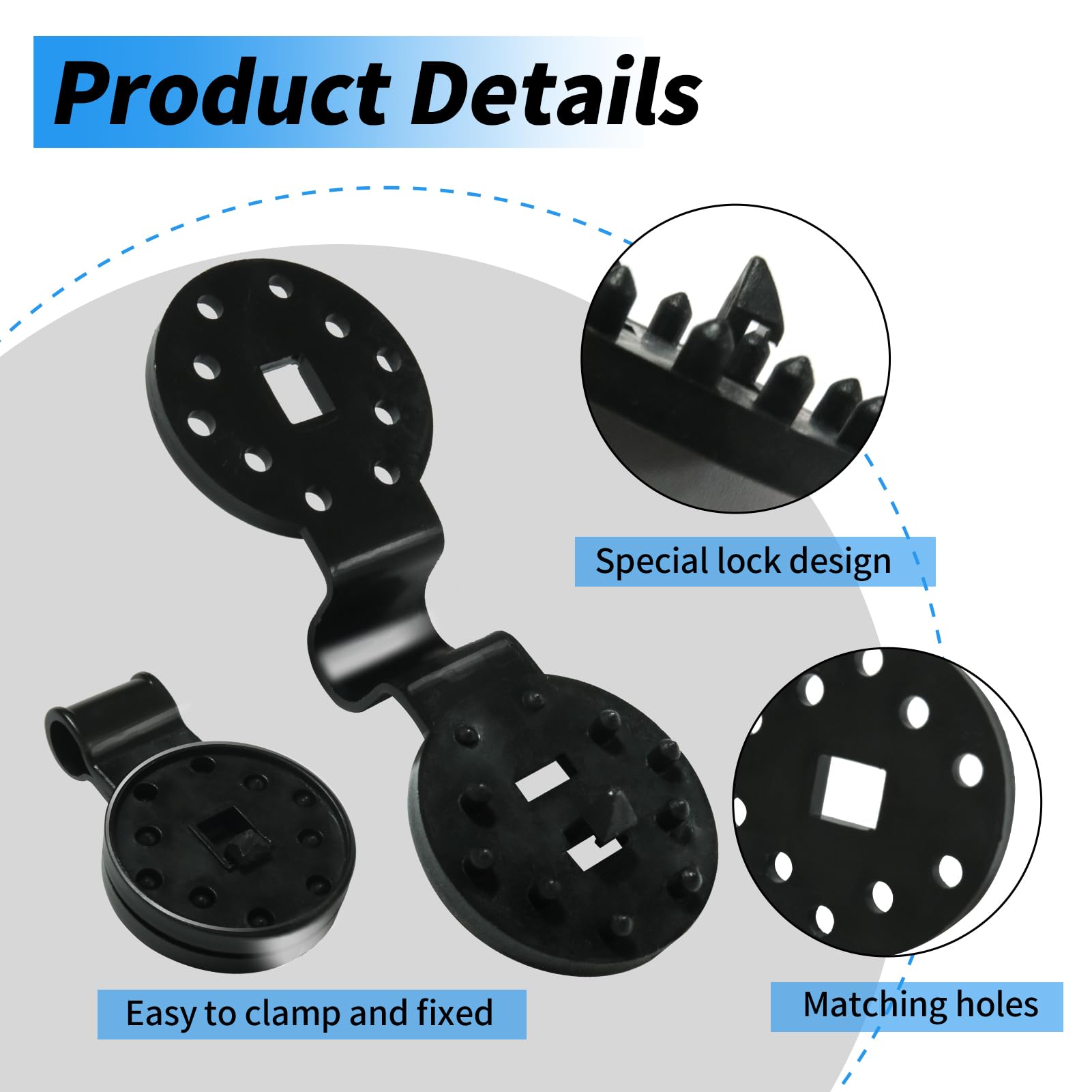 Snapklik.com : 100 Pack Shade Cloth Plastic Clips Heavy Duty Lock Grip ...