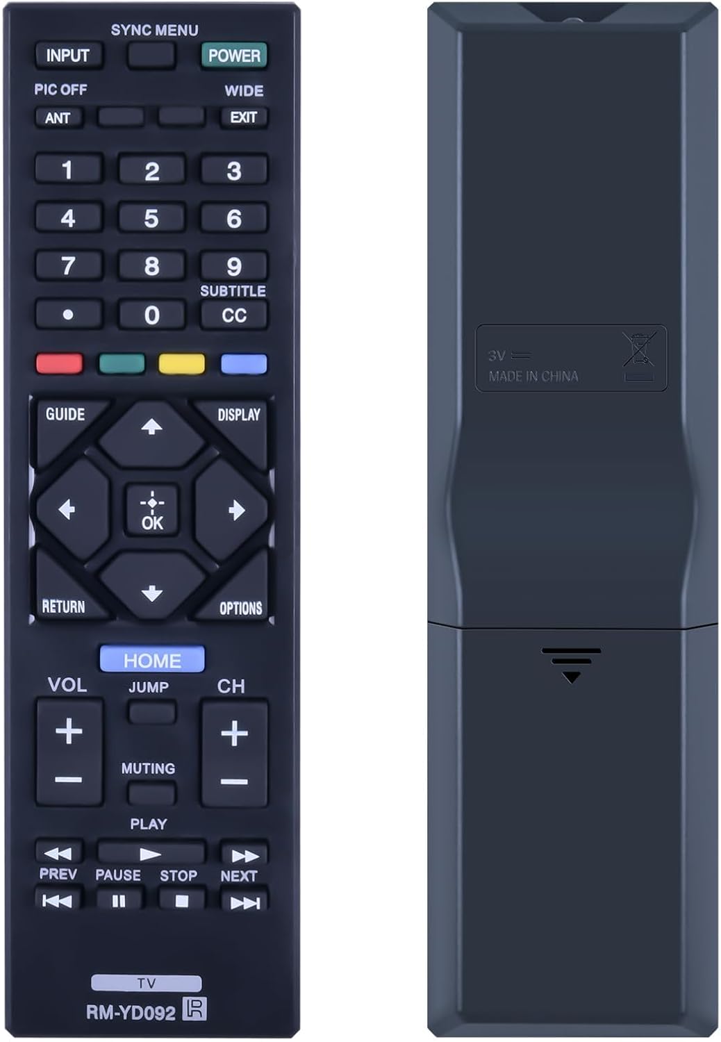 Amazon.com: PZL New RM-YD092 Replacement Remote for Sony Bravia TV KDL ...