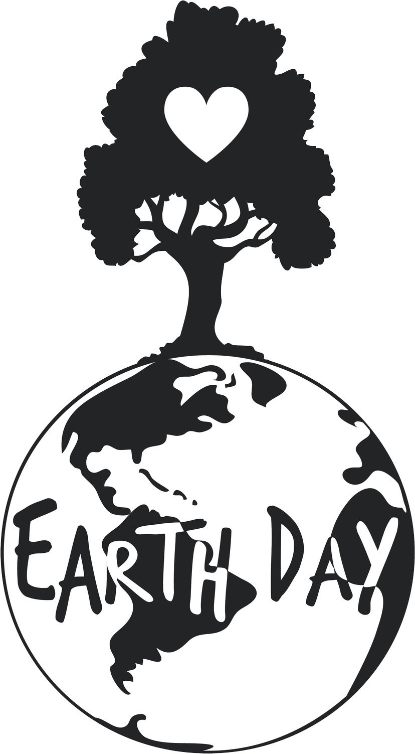 Earth Day Black And White Clip Art