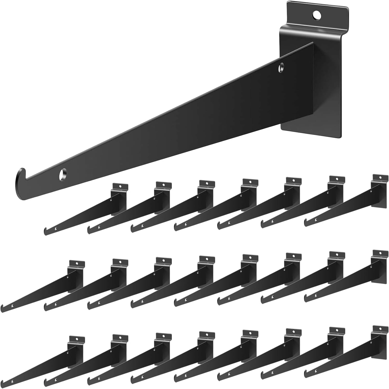 Amazon.com: 12" Slatwall Shelf Bracket, Heavy Duty Slat Wall Brackets ...