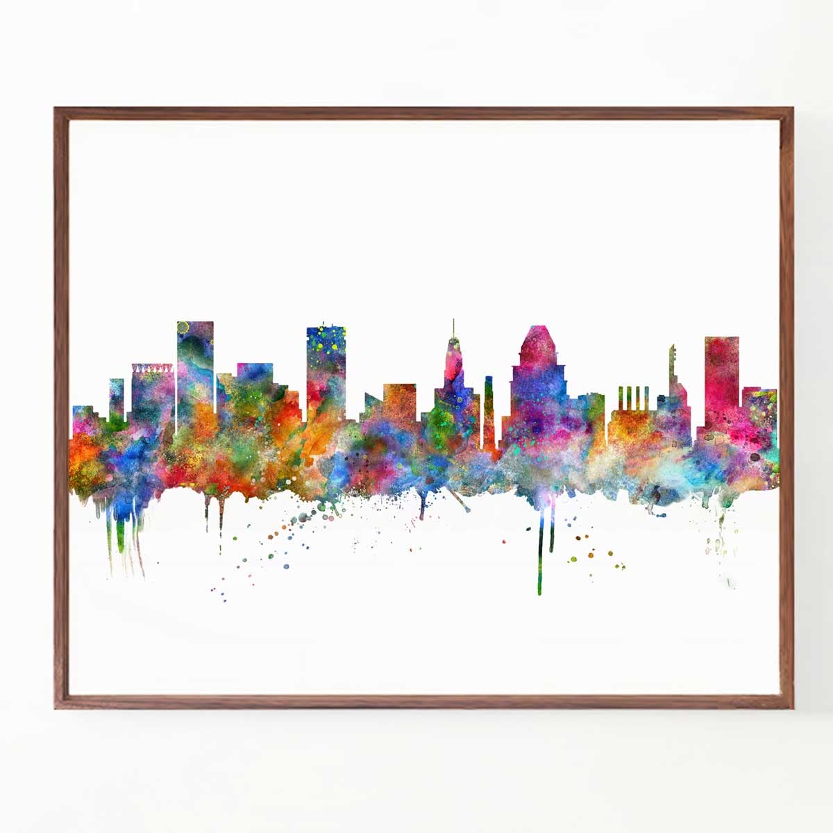 Snapklik.com : Baltimore Skyline, Baltimore Art Print, Skyline ...