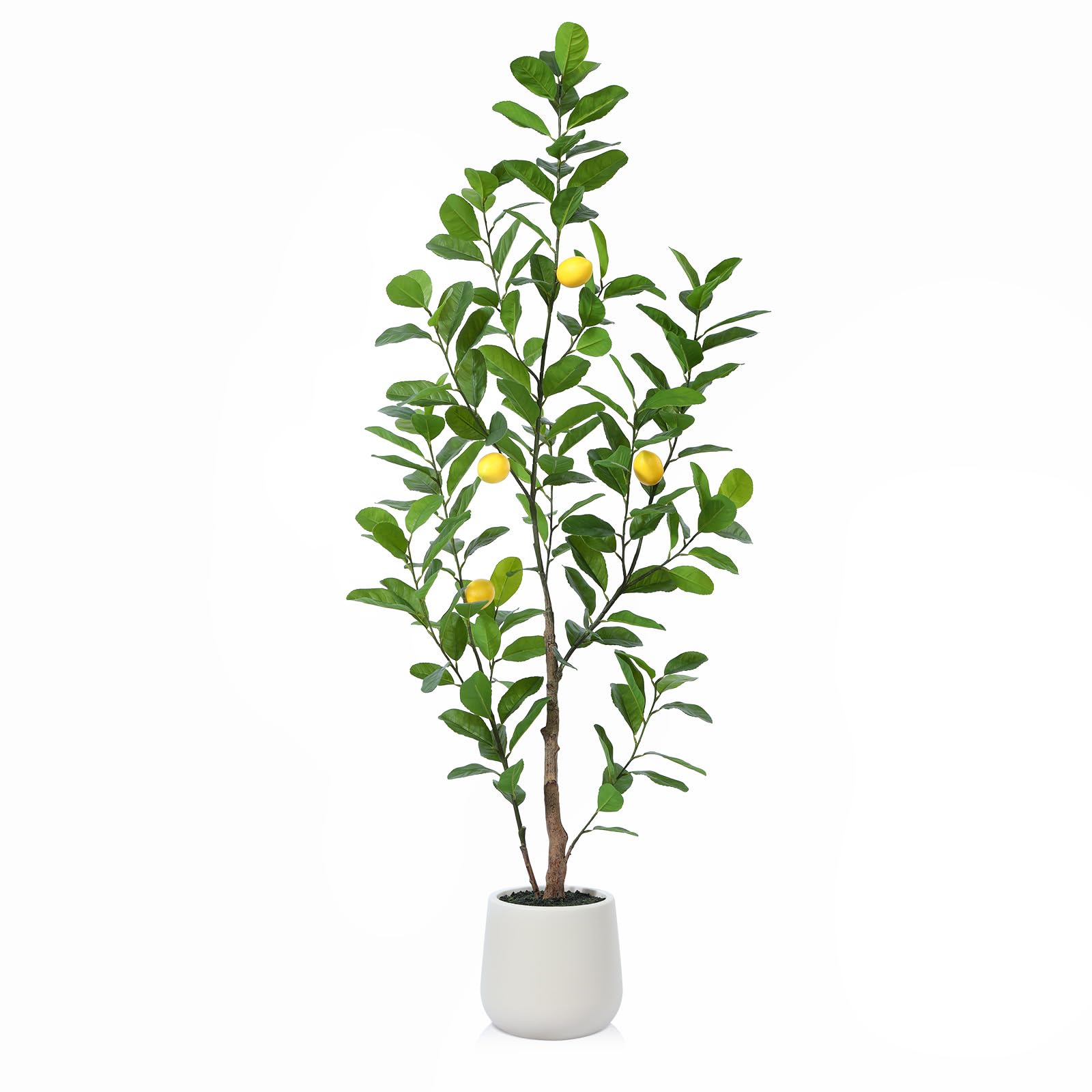Laiwot Artificial Tree, 5ft Tall Fake Lemon Plants for Indoor Home ...