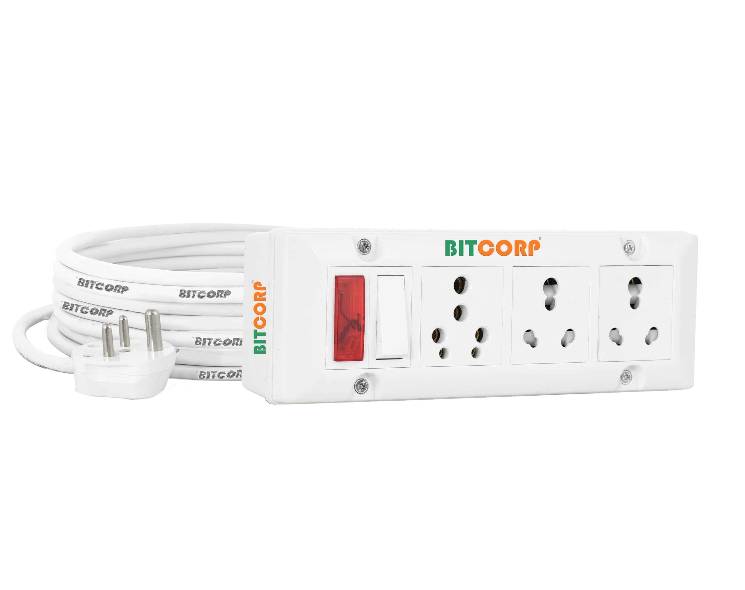 Bitcorp Power Extension Board 3 Socket 1 Switch 6a 16a | Desertcart INDIA