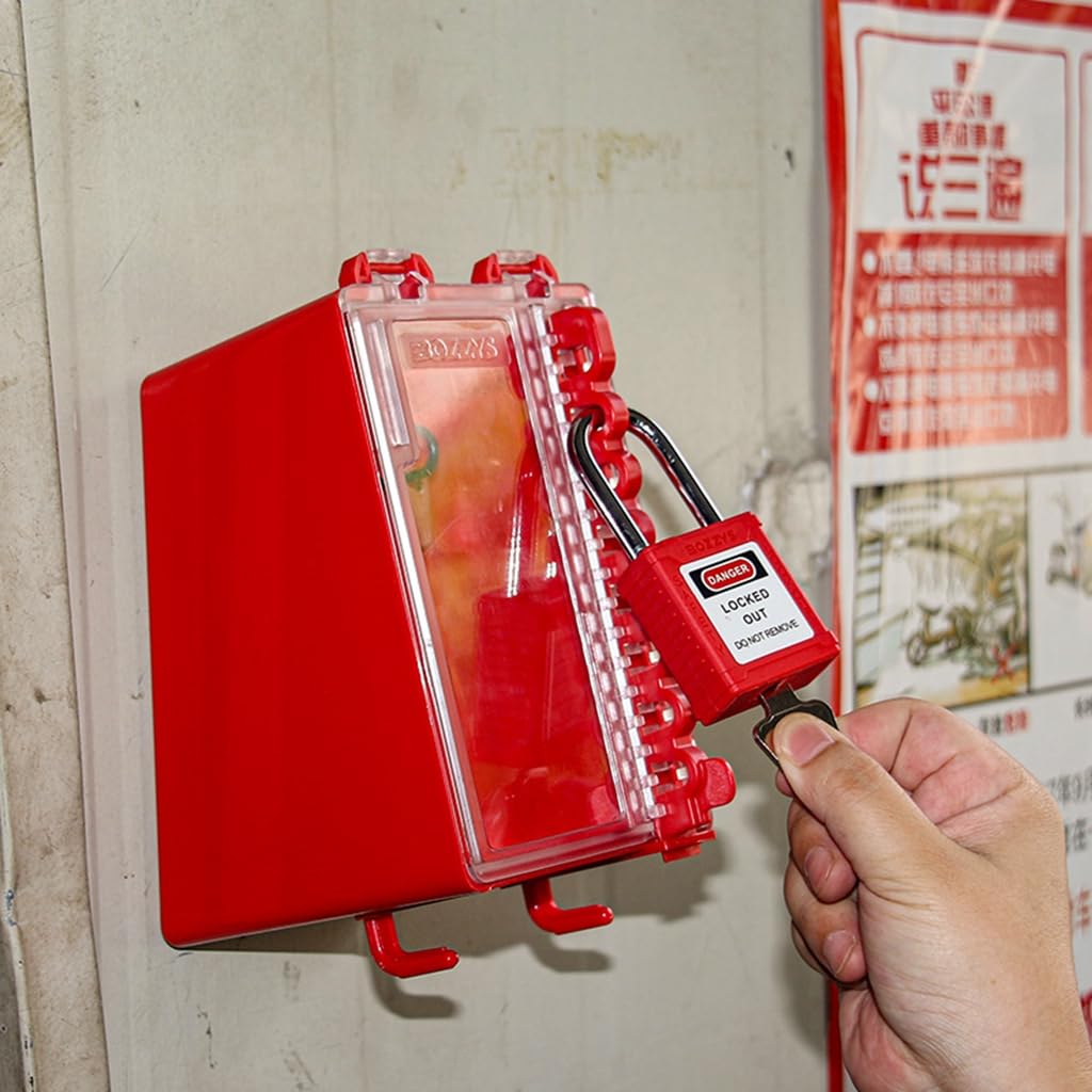 Snapklik.com : Lockout Tagout Lock Box Group Padlock Box Wall-Mounted ...